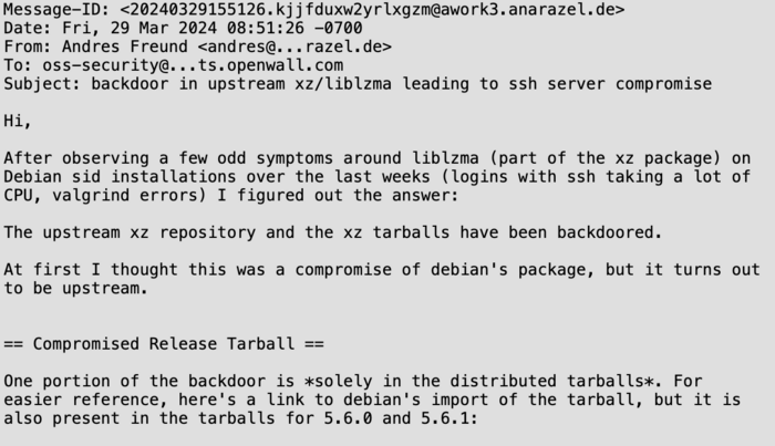 Peretasan Backdoor XZ Utils